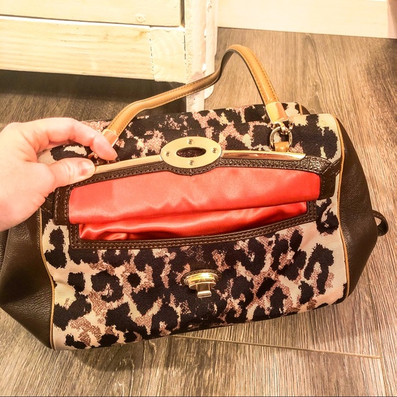 Coach | Bags | Coach Cheetah Print Silk Lining Handbag | Poshmark